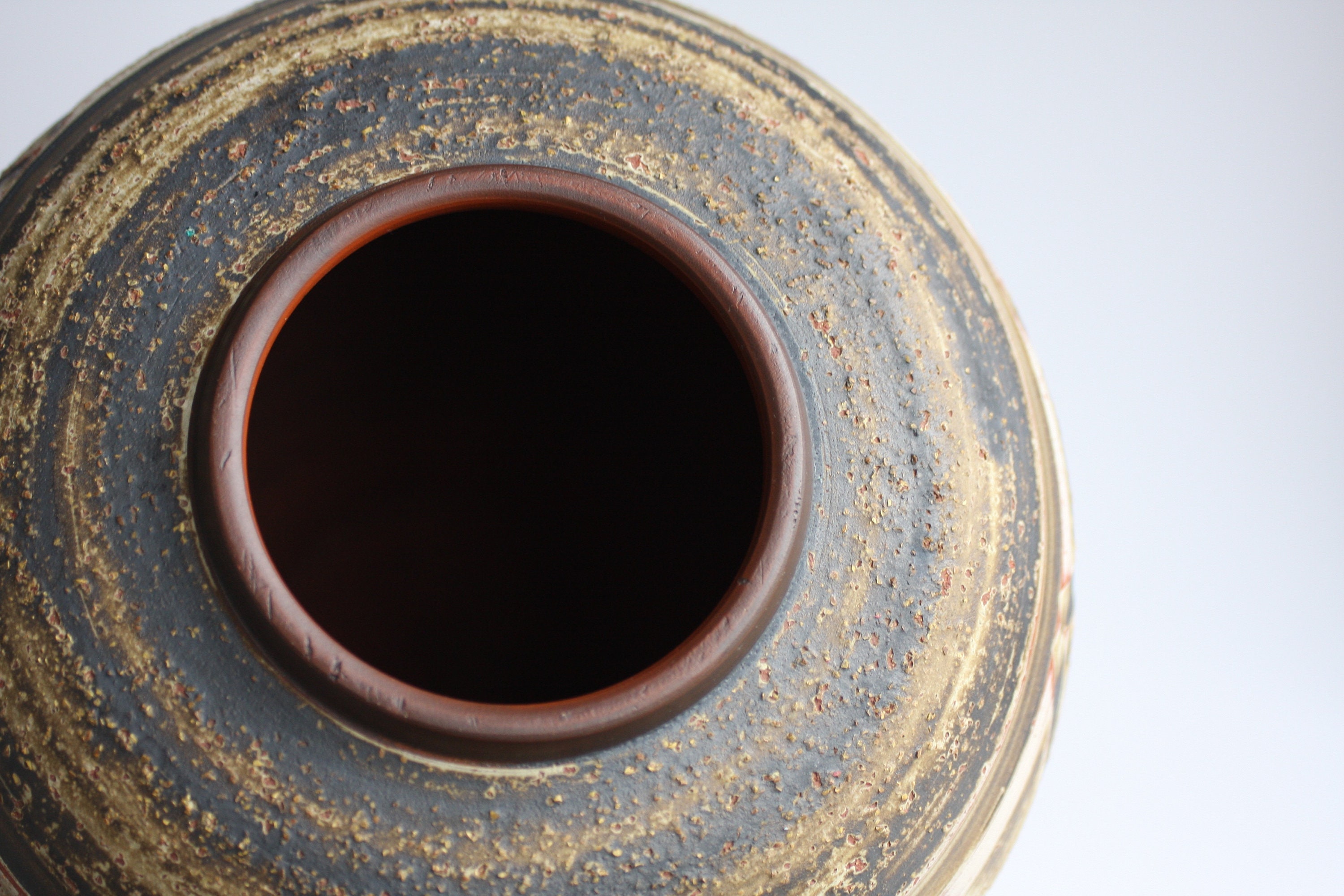 Mid Century 1960s SAWA Keramik Large Vase Sgraffito Decor, German ...
