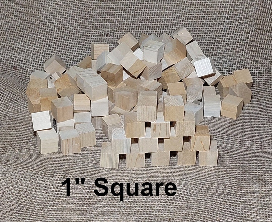 10 | 20 | 25 | 50 Unfinished 1" Wood Cubes Cedar Wooden Cubes Blocks ...