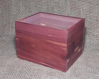 End Grain Pallet Wood Box 5x4x4.5, Artisan Wood Box With Lid, Wooden ...