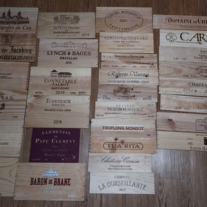 10 Wine Crate Panels Sides, Ends and Tops From Assorted Vineyards Wine ...