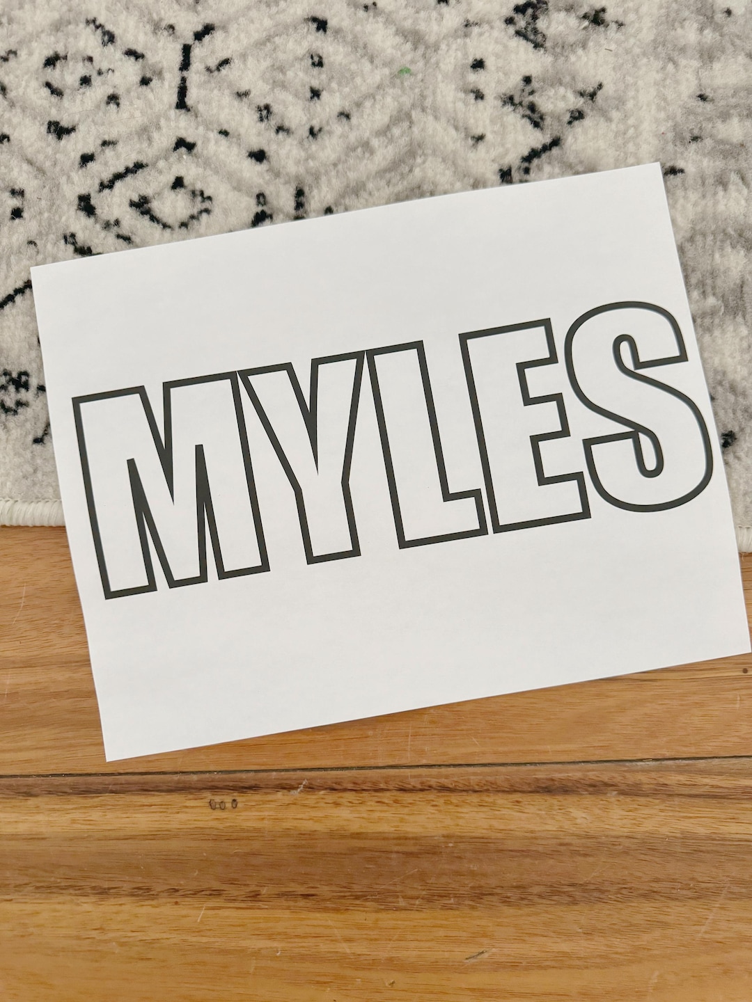 Block Letter Name for Coloring - Etsy