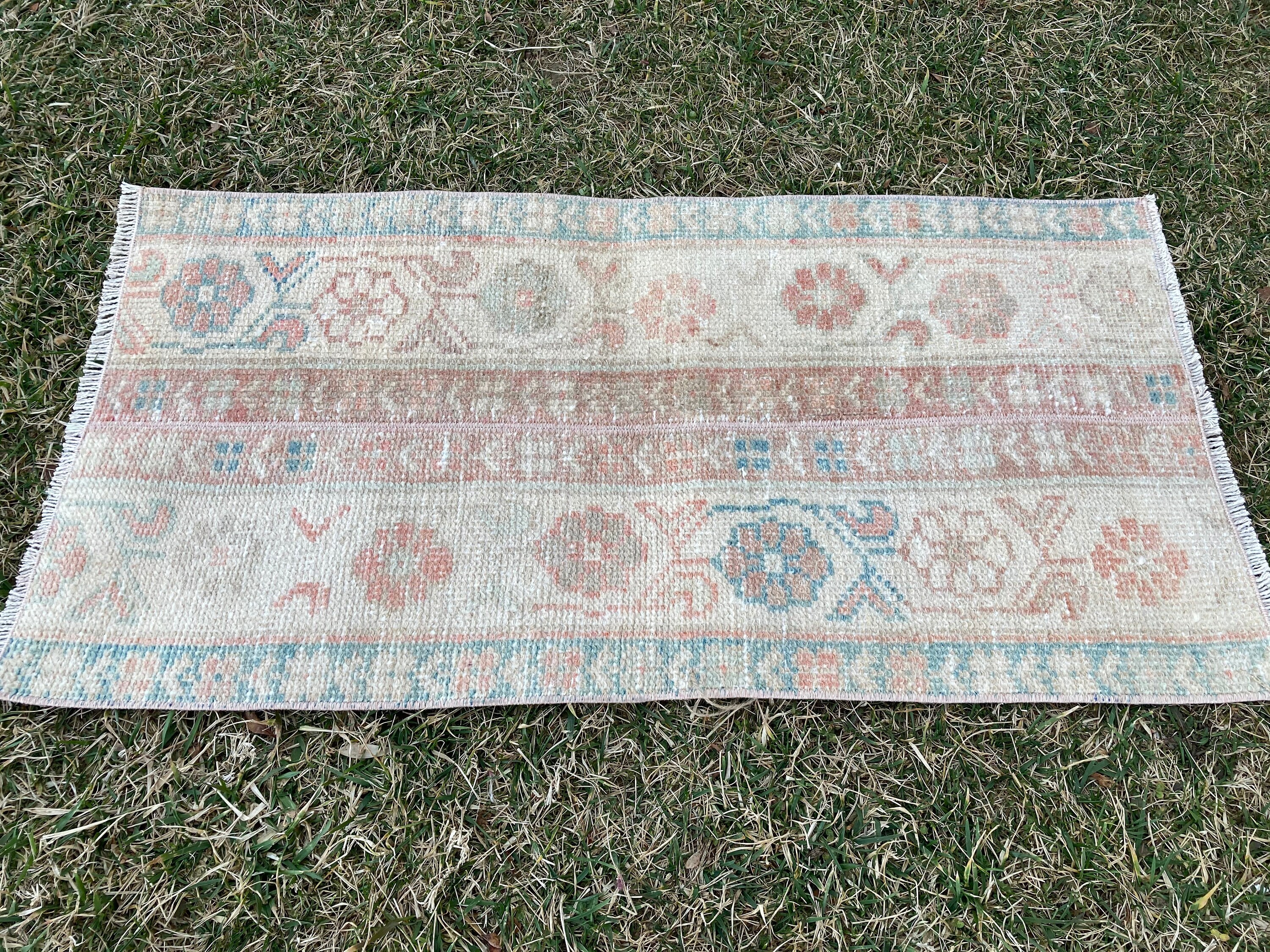 Wool on Cotton Front Door Mats, Small Rugs, Hand Knotted Small Rug ...