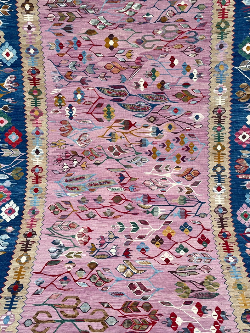 Vintage Pink Rug Turkish Pink Rug Pink Rug Oushak Rug - Etsy