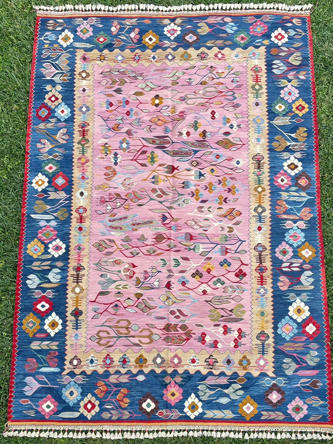Vintage Pink Rug Turkish Pink Rug Pink Rug Oushak Rug - Etsy