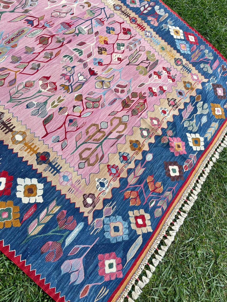 Vintage Pink Rug Turkish Pink Rug Pink Rug Oushak Rug - Etsy