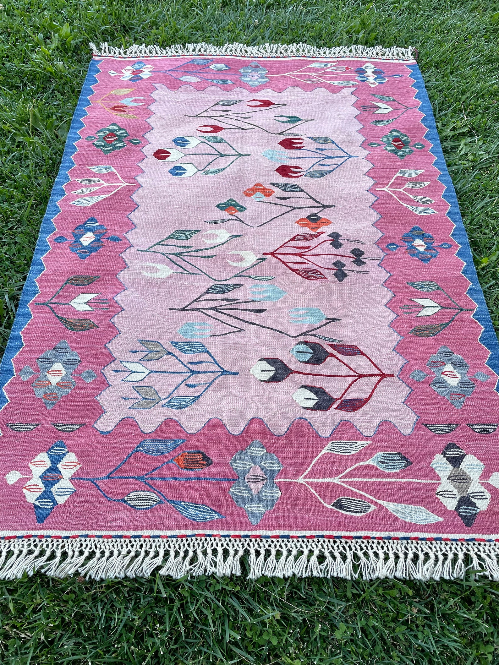 Handmade Pink Kilim Rug Wall Decor Rug Pink Rug Turkish - Etsy
