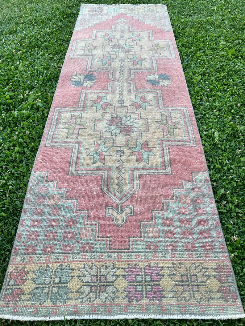 Nomadic Hand Knotted Vintage Runner Oushak Rug Runner Tribal - Etsy