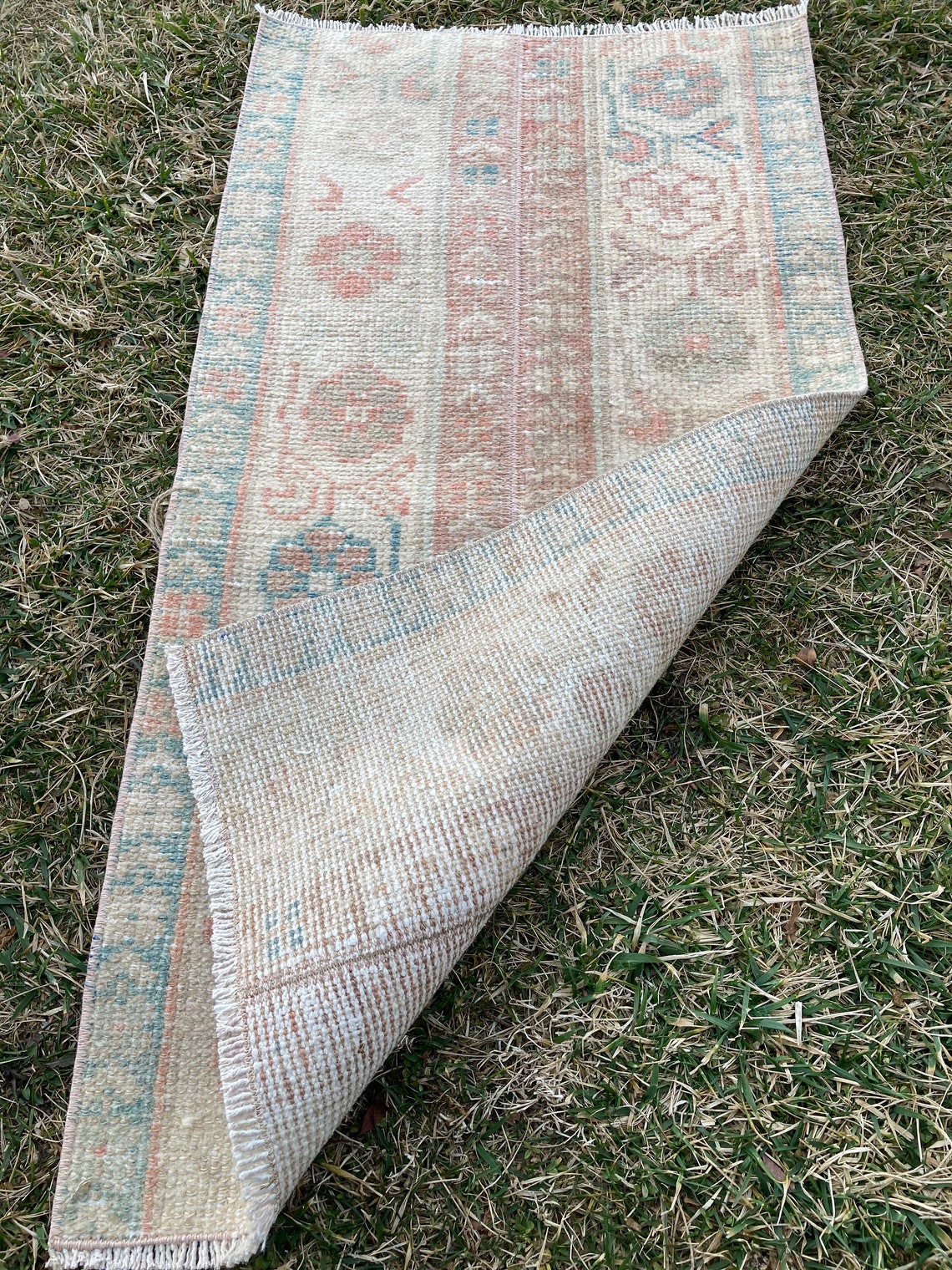 Wool on Cotton Front Door Mats, Small Rugs, Hand Knotted Small Rug ...