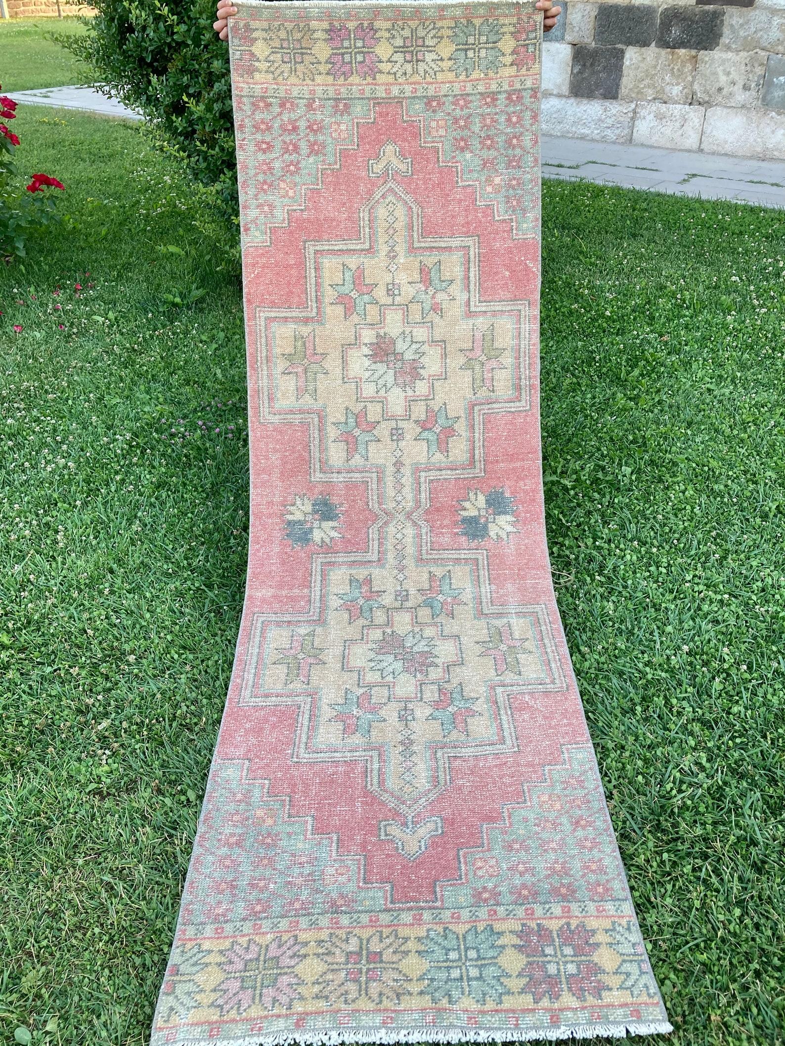 Nomadic Hand Knotted Vintage Runner Oushak Rug Runner Tribal - Etsy
