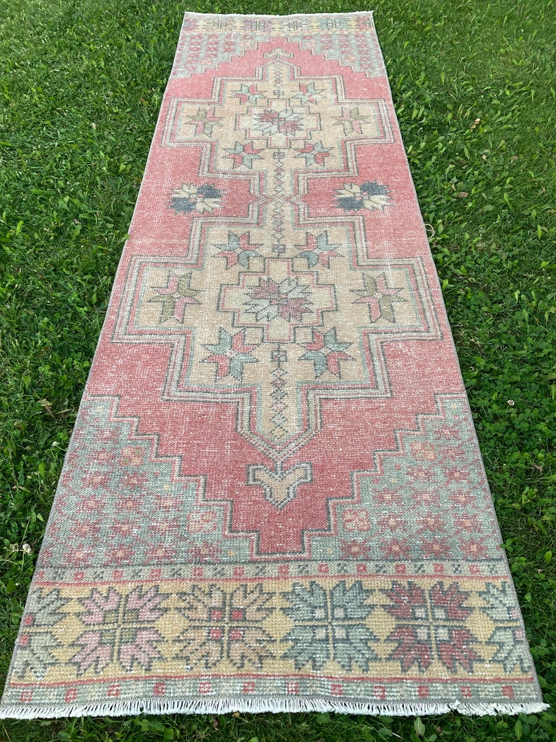 Nomadic Hand Knotted Vintage Runner Oushak Rug Runner Tribal | Etsy
