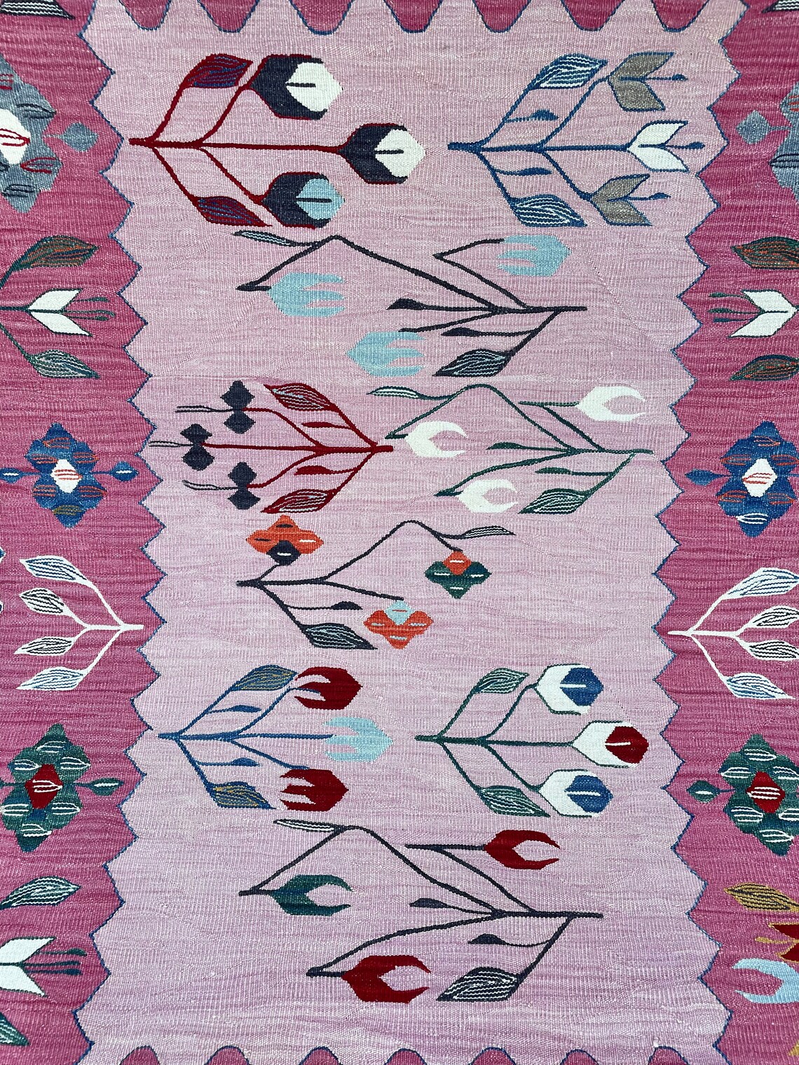 Handmade Pink Kilim Rug Wall Decor Rug Pink Rug Turkish - Etsy