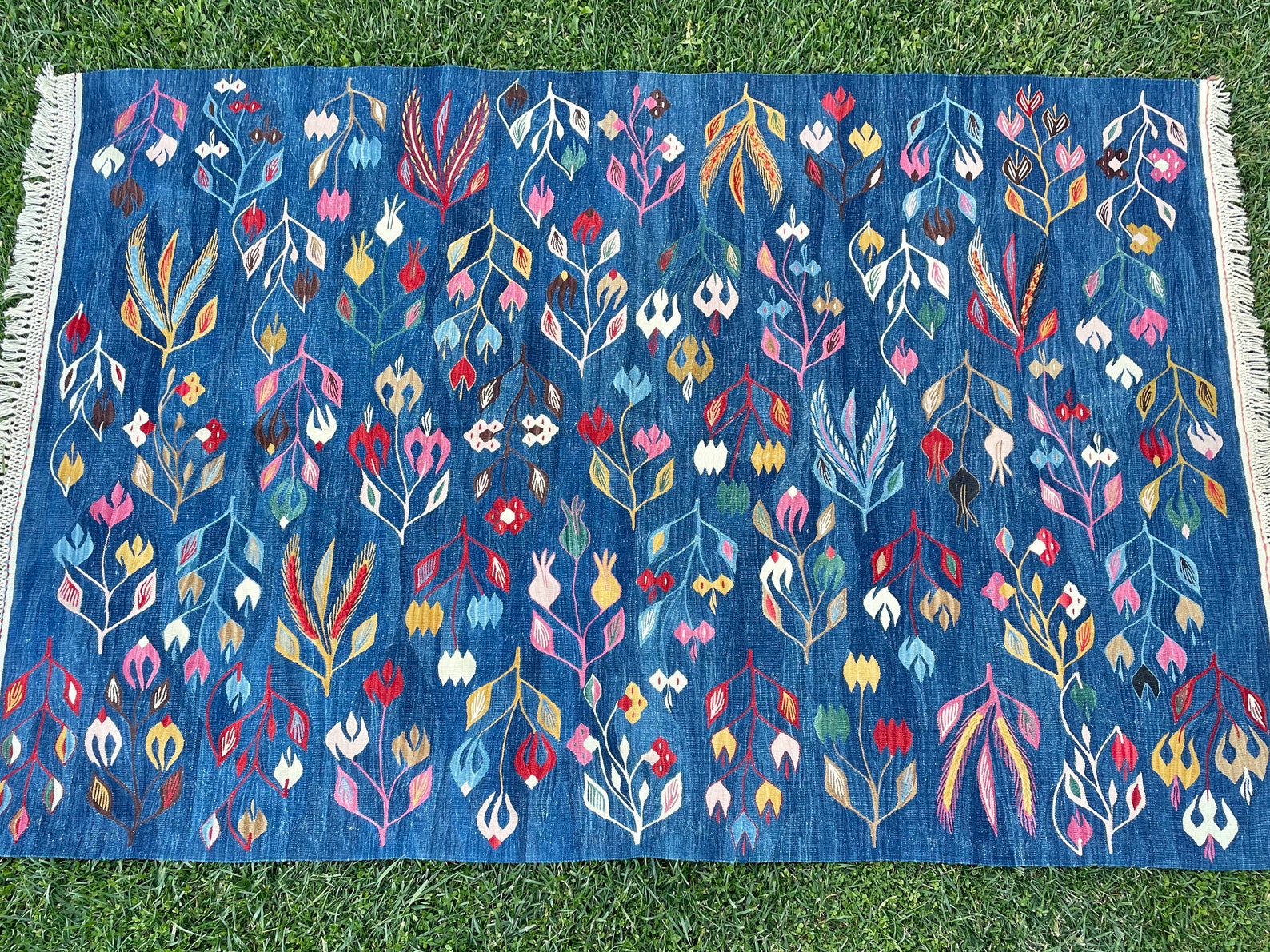 Blue Kilim Rug Vintage Rug Turkish Kilim Rug Handmade Rugs - Etsy