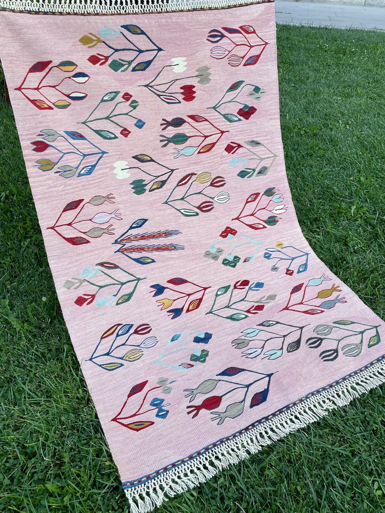 Home Decor Vintage Kilim Rug Floor Kilim Rug Pastel Colors - Etsy