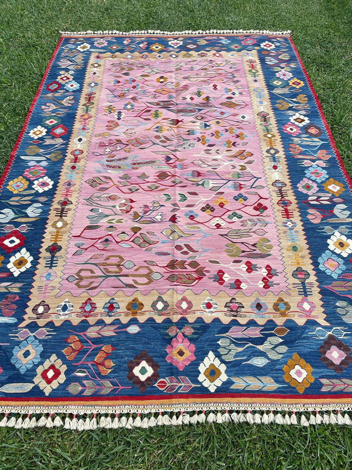Vintage Pink Rug Turkish Pink Rug Pink Rug Oushak Rug - Etsy
