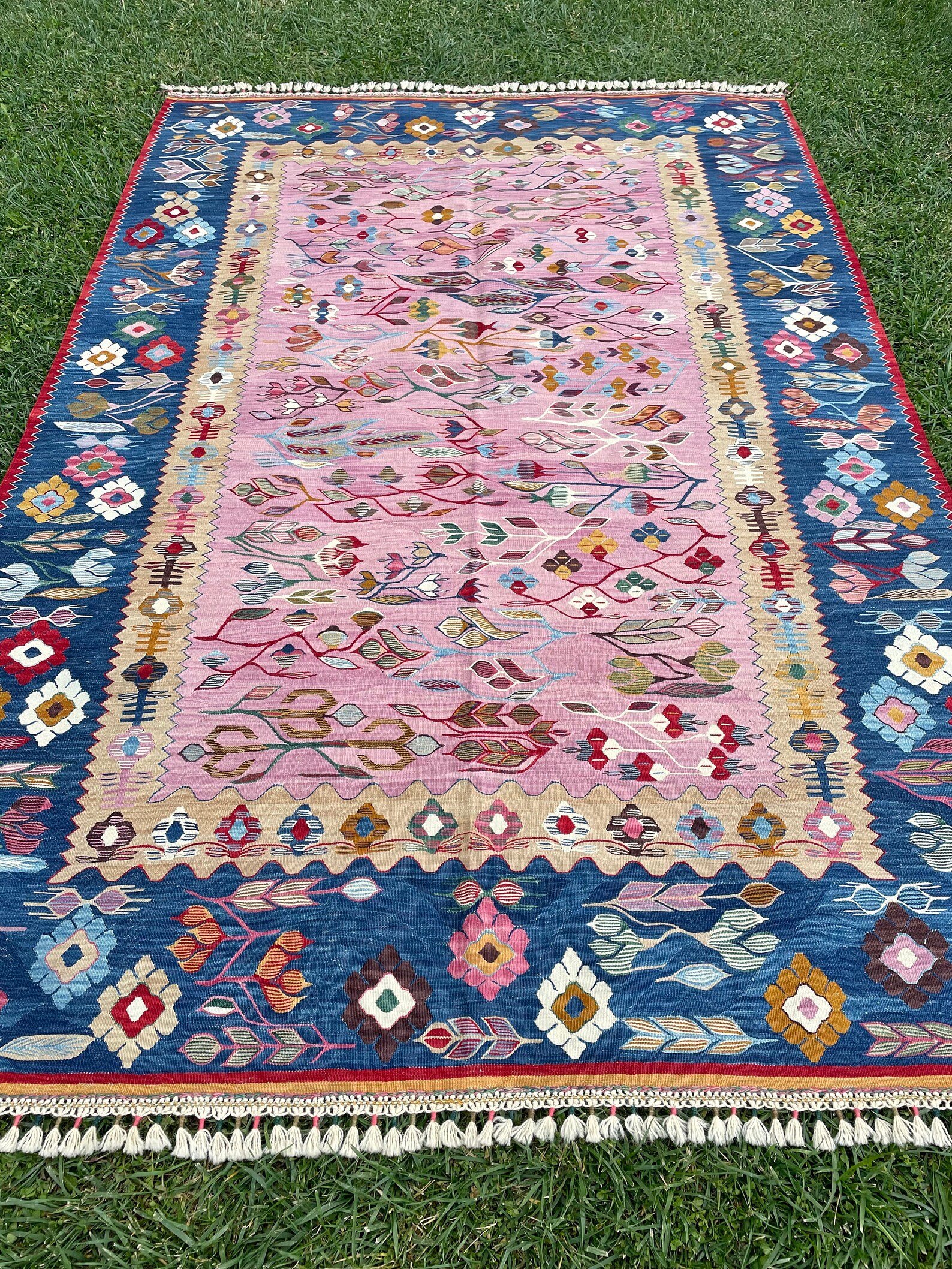 Vintage Pink Rug Turkish Pink Rug Pink Rug Oushak Rug - Etsy