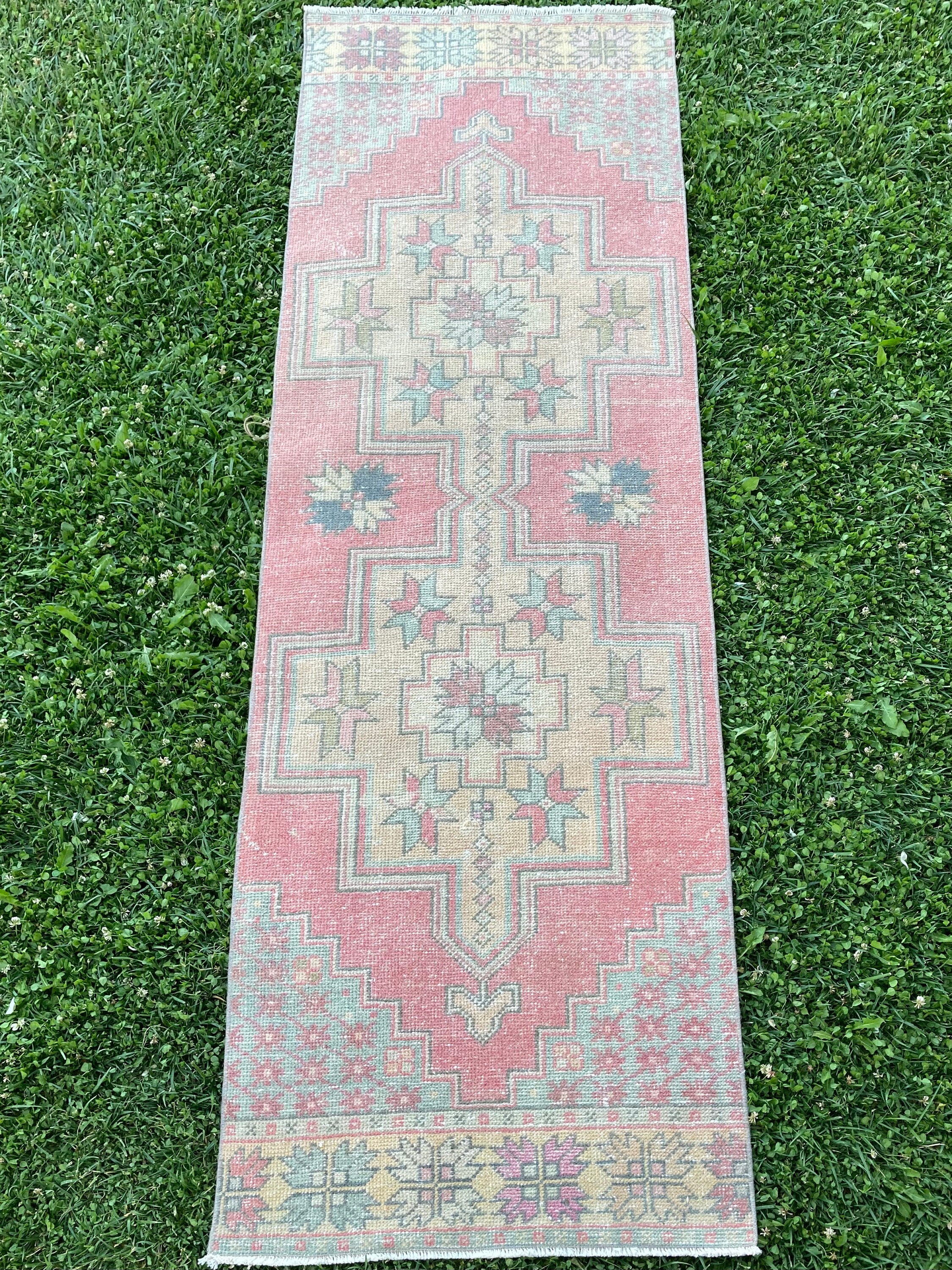 Nomadic Hand Knotted Vintage Runner Oushak Rug Runner Tribal - Etsy