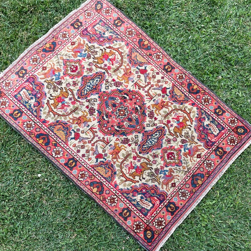 Red Persian Rug - Etsy