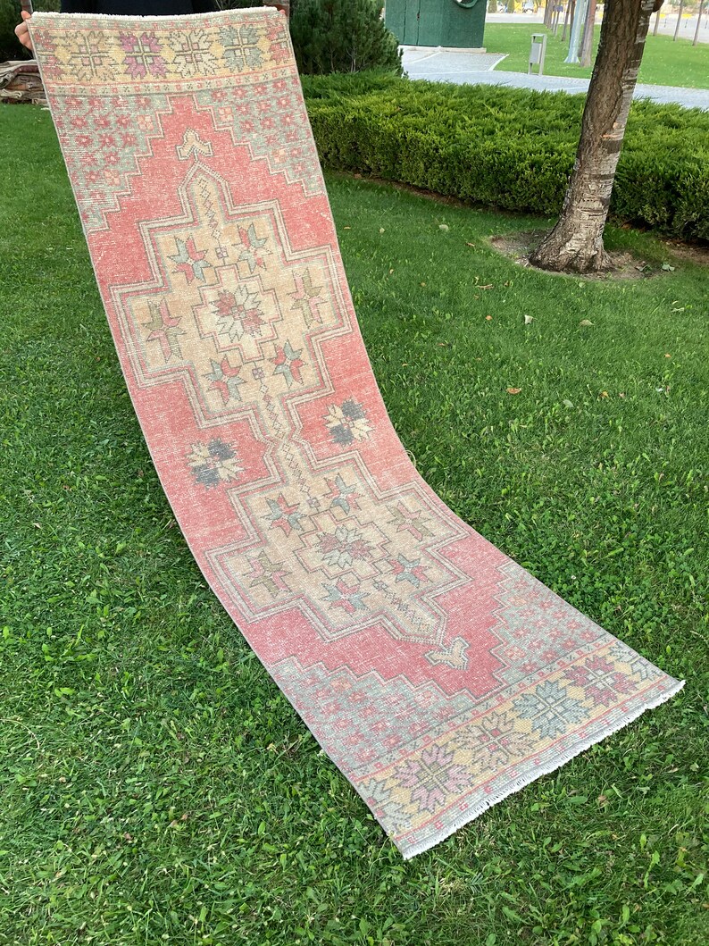 Nomadic Hand Knotted Vintage Runner Oushak Rug Runner Tribal | Etsy