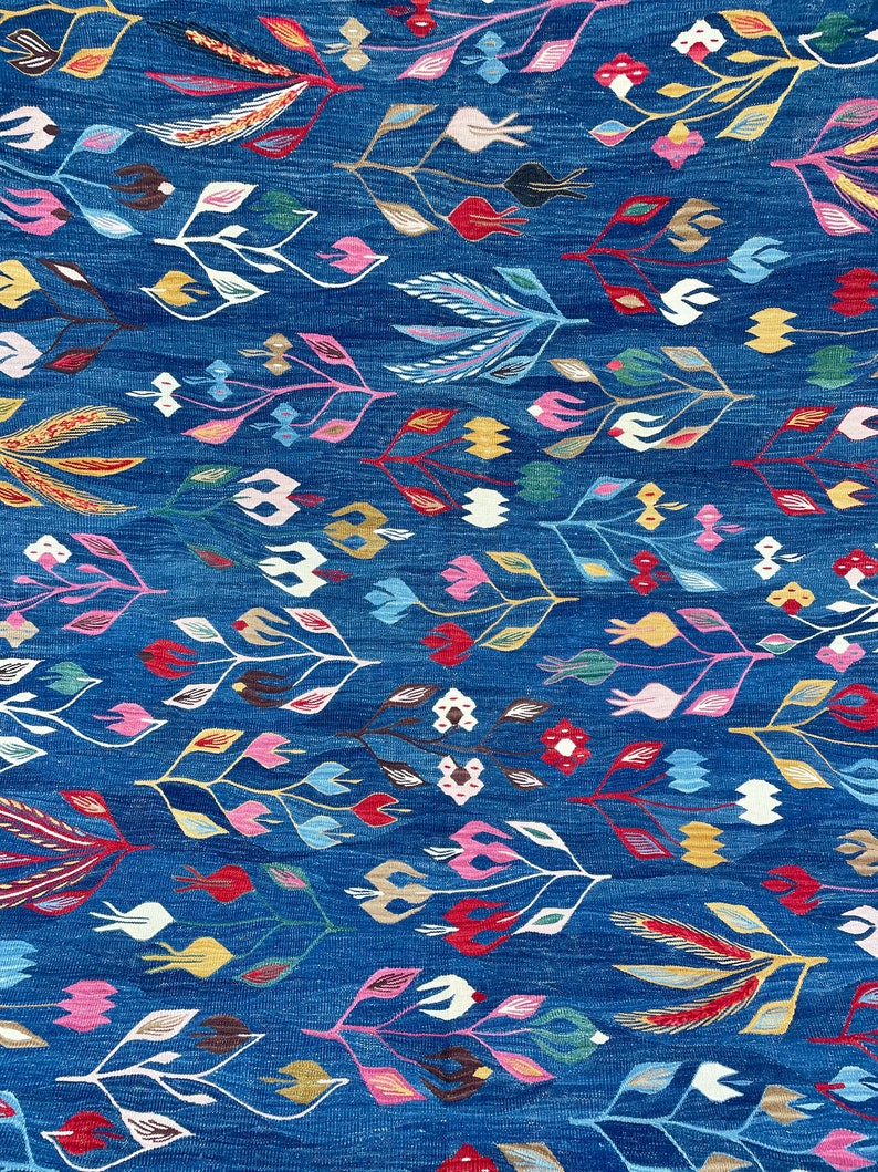 Blue Kilim Rug Vintage Rug Turkish Kilim Rug Handmade Rugs - Etsy