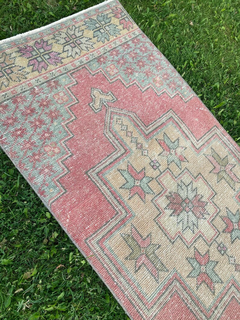 Nomadic Hand Knotted Vintage Runner Oushak Rug Runner Tribal | Etsy