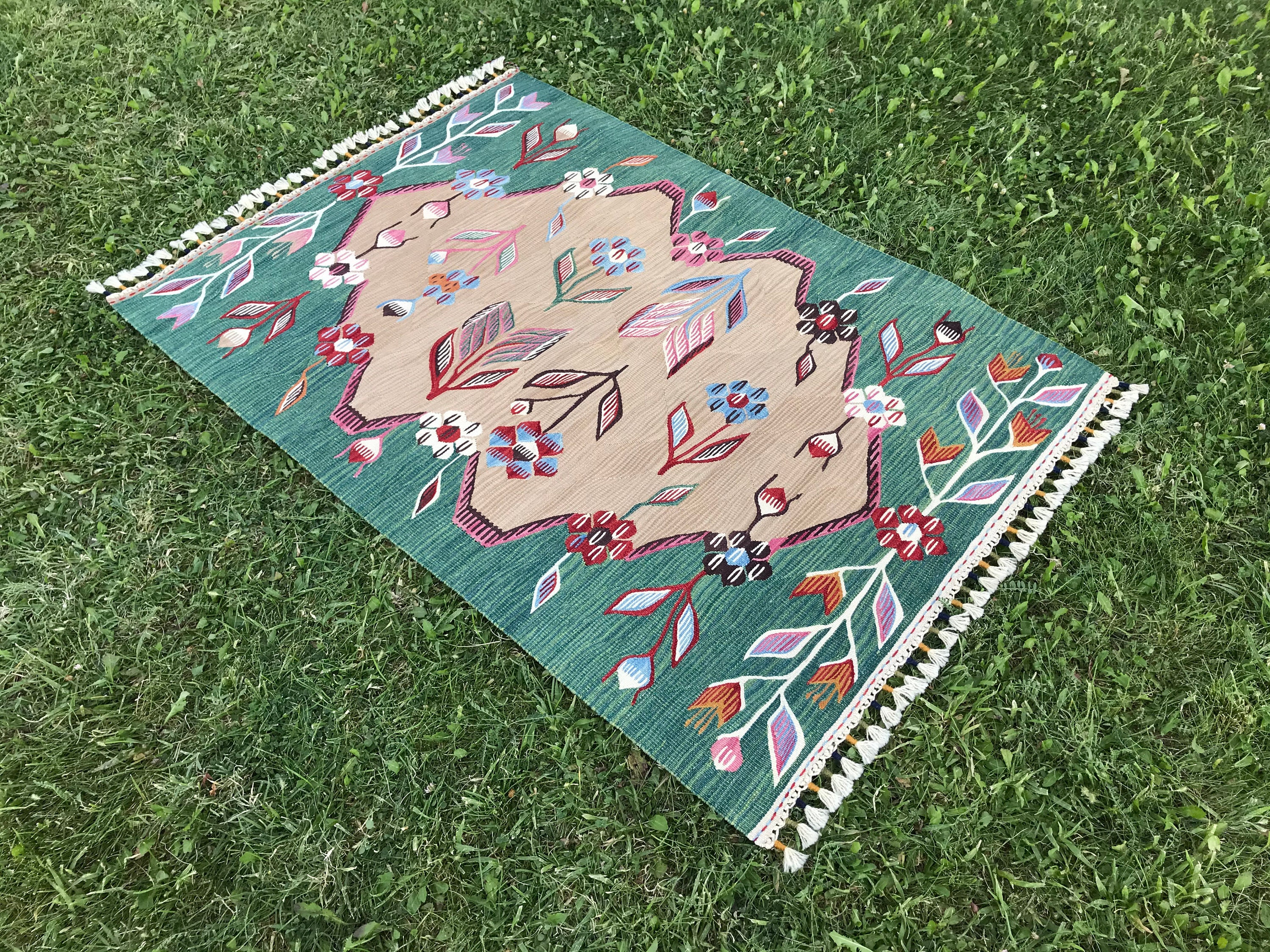 Vintage Oushak Rugs, Area Rug, Turkish Kilim Rug, Tribal Rugs, Boho Rug ...