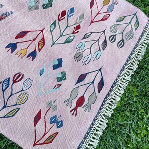 Home Decor Vintage Kilim Rug, Floor Kilim Rug, Pastel Colors Rug ...