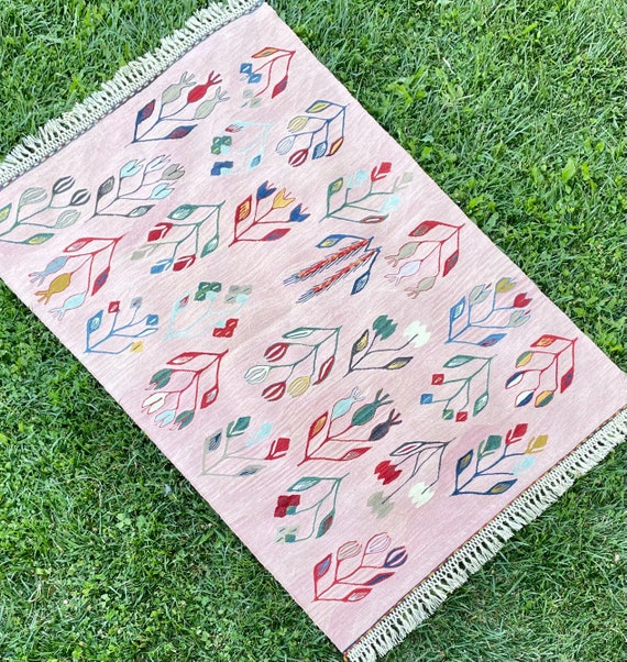 Home Decor Vintage Kilim Rug Floor Kilim Rug Pastel Colors - Etsy