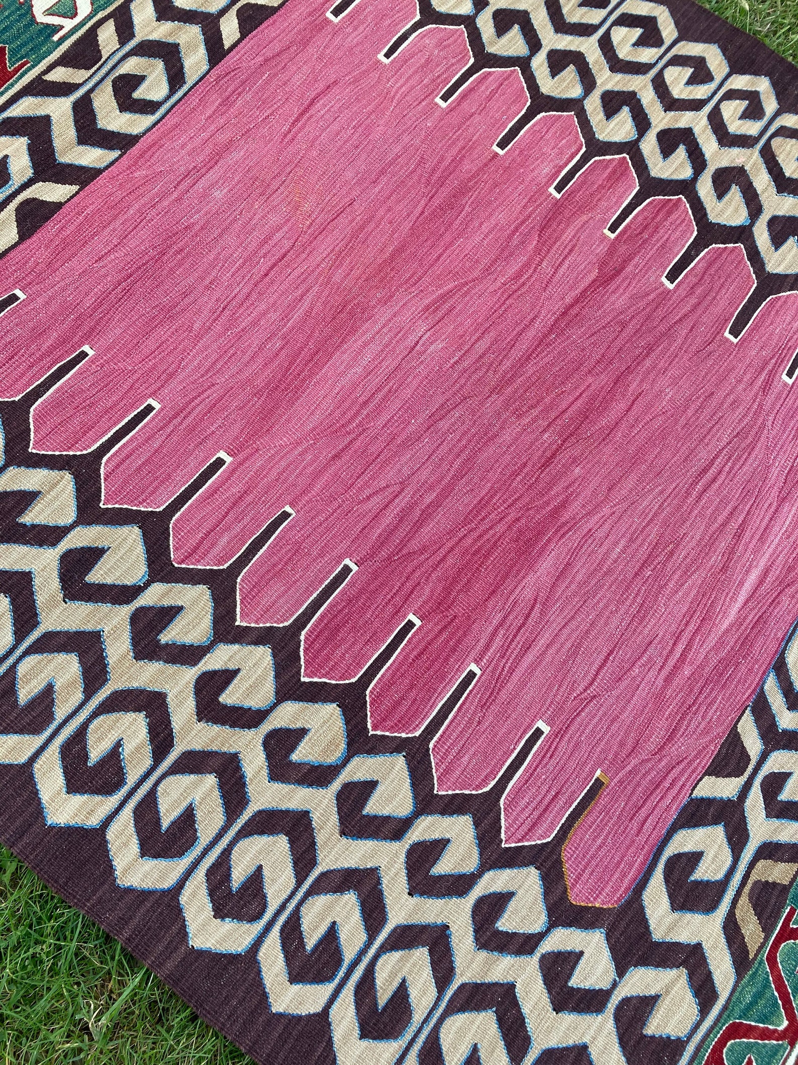 Turkish Kilim Rug Pink Kilim Rug Turkish Rug Oushak Rug | Etsy