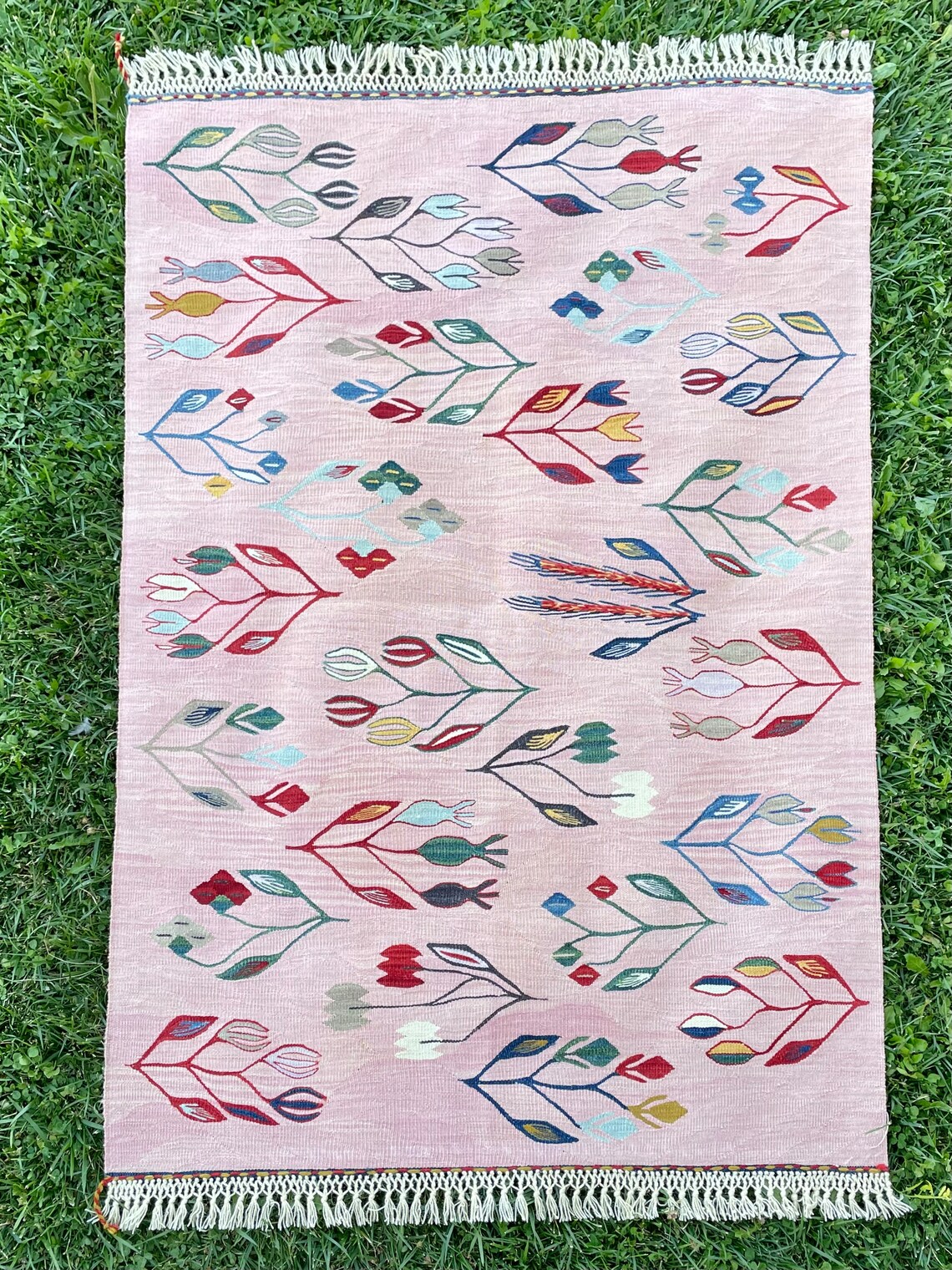 Home Decor Vintage Kilim Rug Floor Kilim Rug Pastel Colors - Etsy