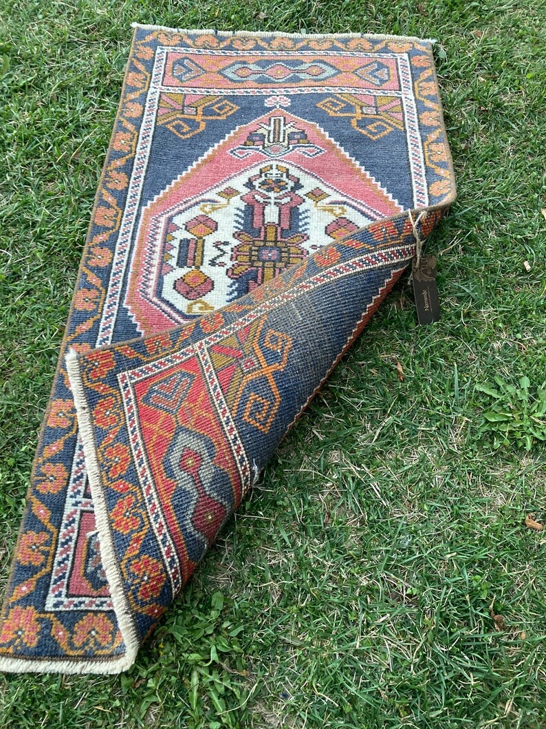 Vintage Small Rug Handwoven Rug Table Rug Oushak Rug | Etsy