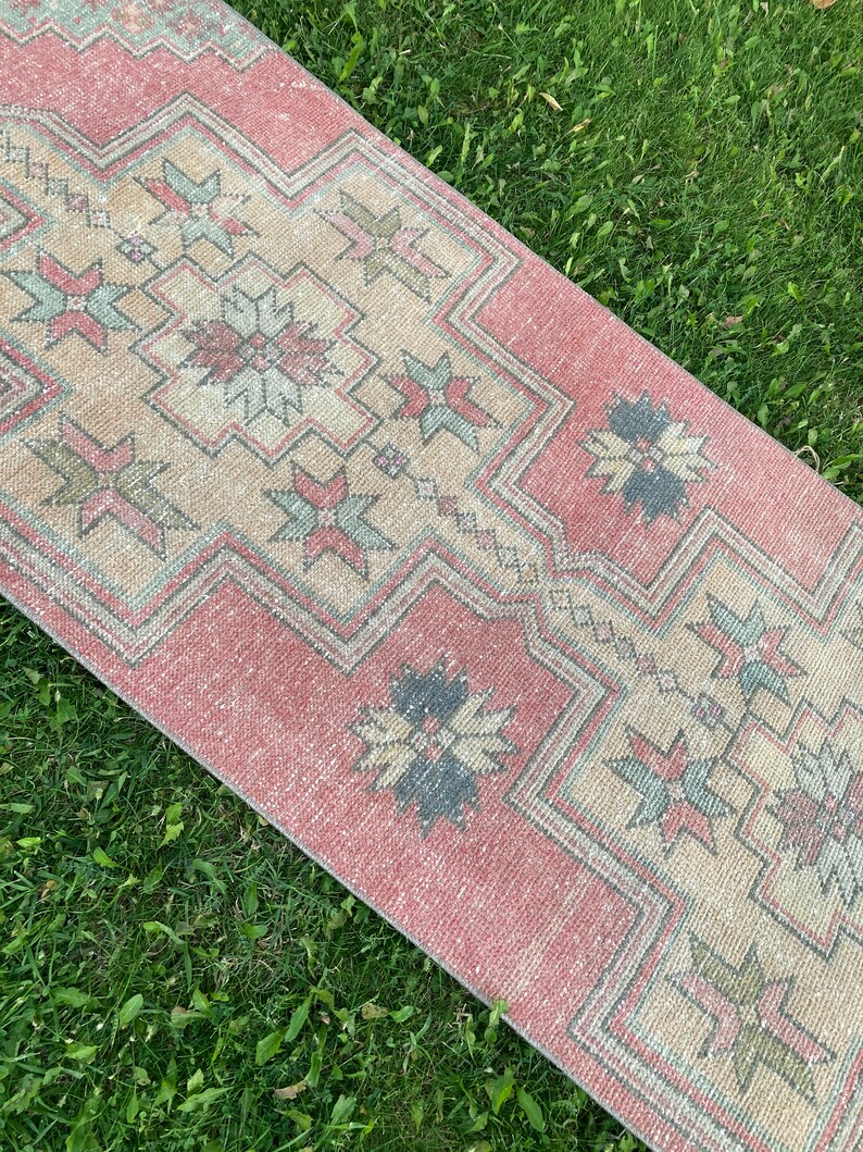 Nomadic Hand Knotted Vintage Runner Oushak Rug Runner Tribal | Etsy