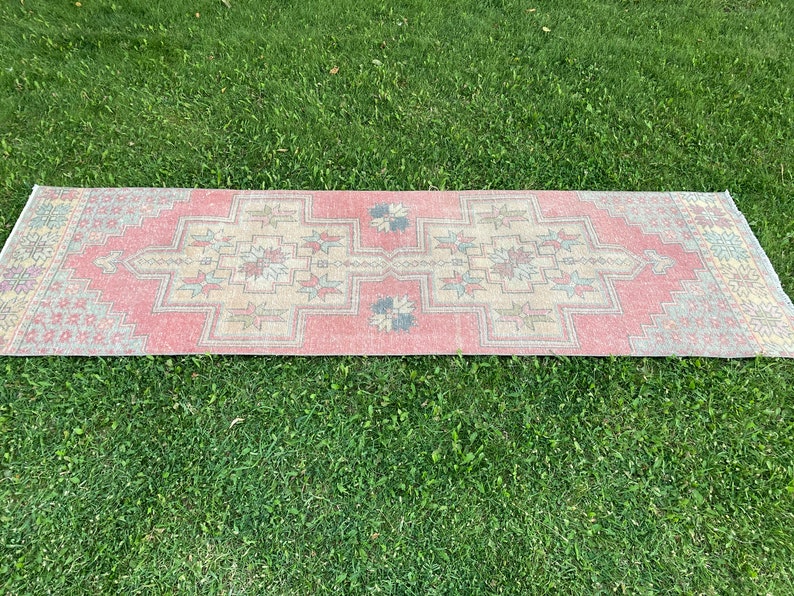 Nomadic Hand Knotted Vintage Runner Oushak Rug Runner Tribal | Etsy