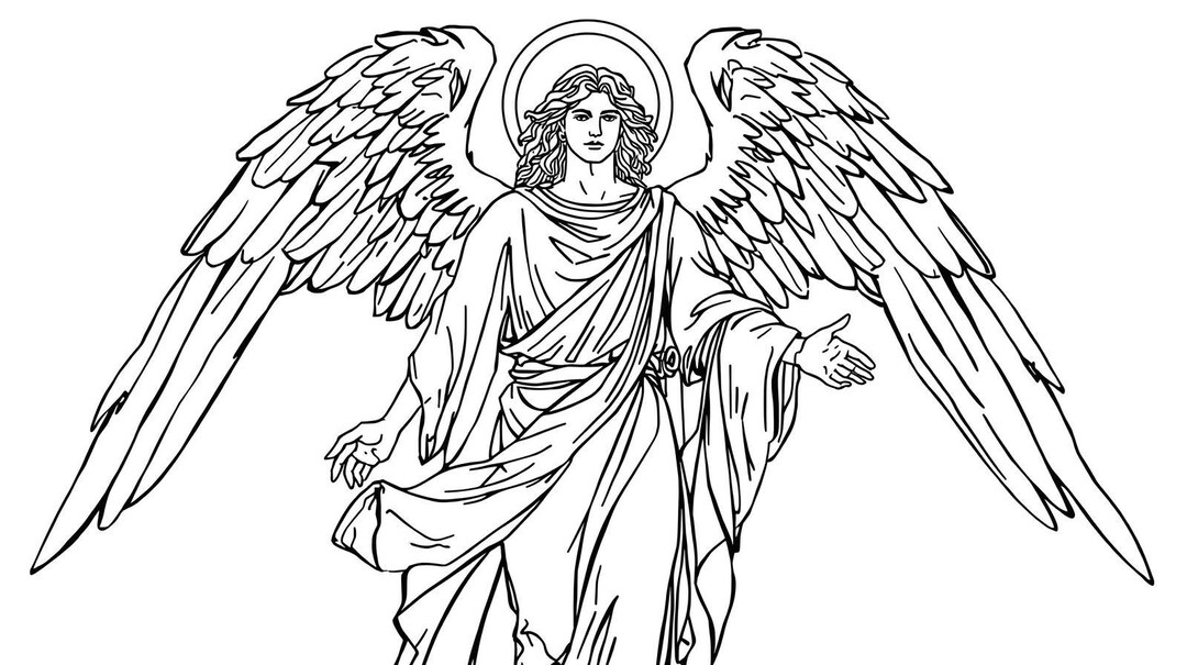 Mindful Colouring in Activity of an Angel - Etsy