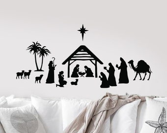 Nativity Vinyl Decal | Etsy