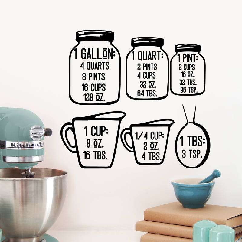 Measuring Cup Decals - Etsy