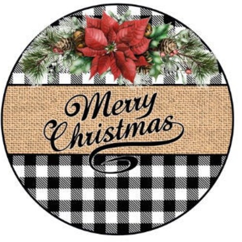Leopard and Buffalo Check Christmas Wreath Sign Wreath - Etsy
