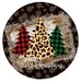 Leopard and Buffalo Check Christmas Wreath Sign, Wreath Attachment ...