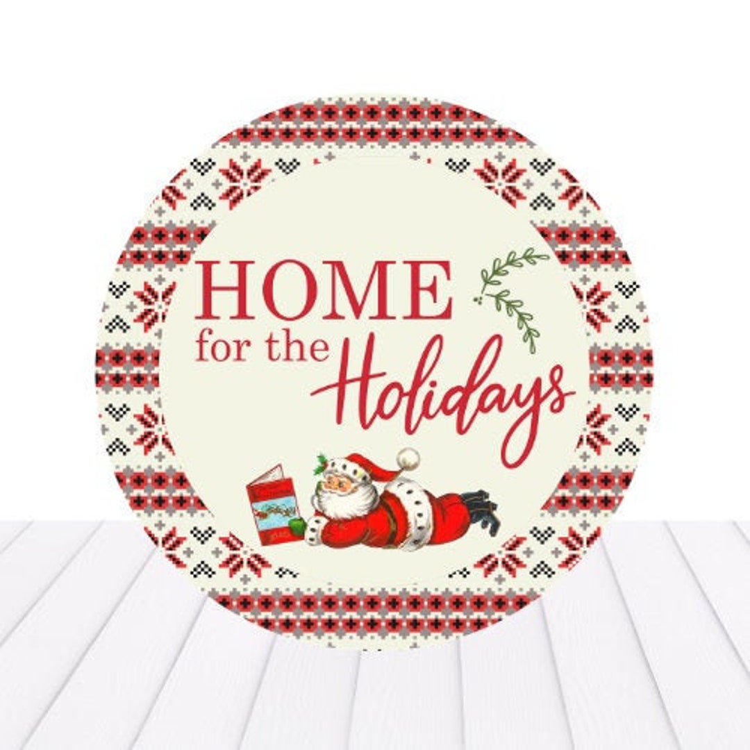 Christmas Home for the Holidays Wreath Sign, Home Decor, Wall Hanging ...