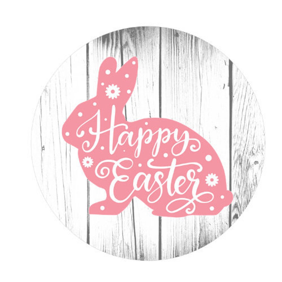 Easter Bunny Wreath Sign, Wreath Attachment, Happy Easter, Wall Hanging ...