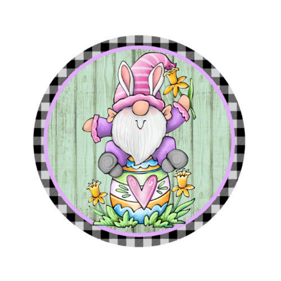 Easter Gnome Wreath Sign, Gnome Wreath Attachment, Gnome Home Decor ...