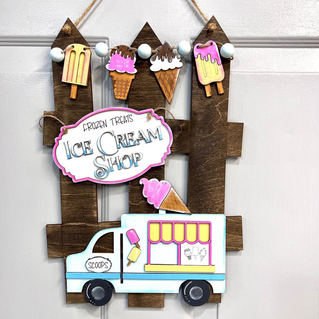 Ice Cream Shop Wall Hanger - Etsy