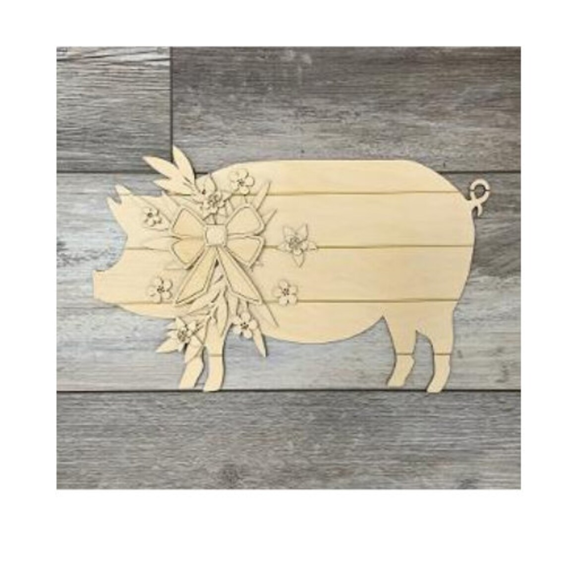 Wood Cut Out, Farmhouse Animal Wood Signs, Chicken, Cow, Pig Wood Wall ...
