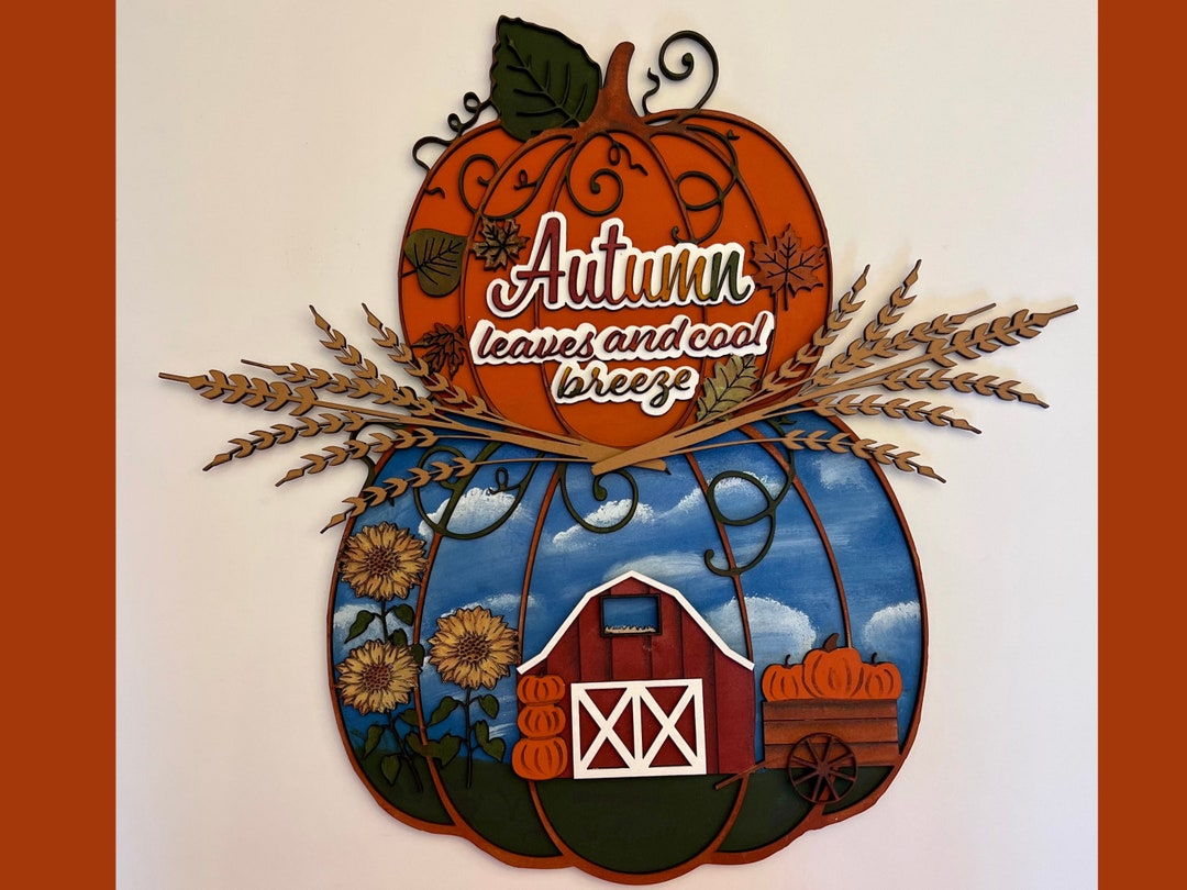 DIY Fall Wood Cutout, Fall Door Hanger, Paint Your Own Project, Autumn ...