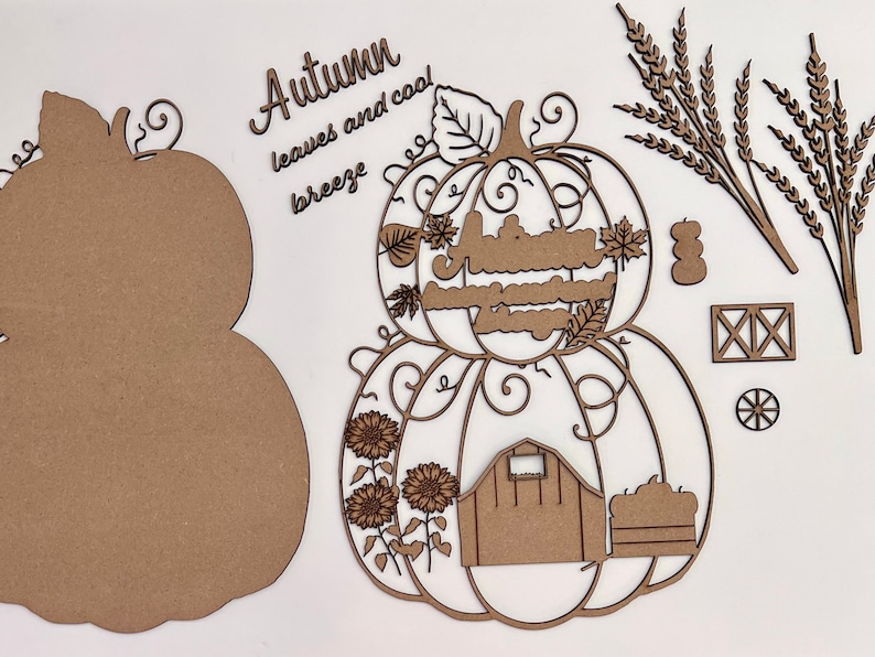 DIY Fall Wood Cutout, Fall Door Hanger, Paint Your Own Project, Autumn ...