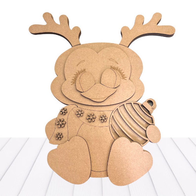 Wood Cut Out, Unfinished Cutout, Wood Door Hanger, Christmas Penguin ...