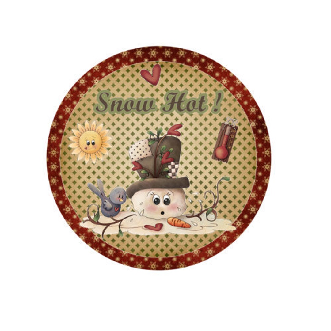 Wreath Sign, Metal Sign, Melting Snowman, Christmas Decor, Primitive ...