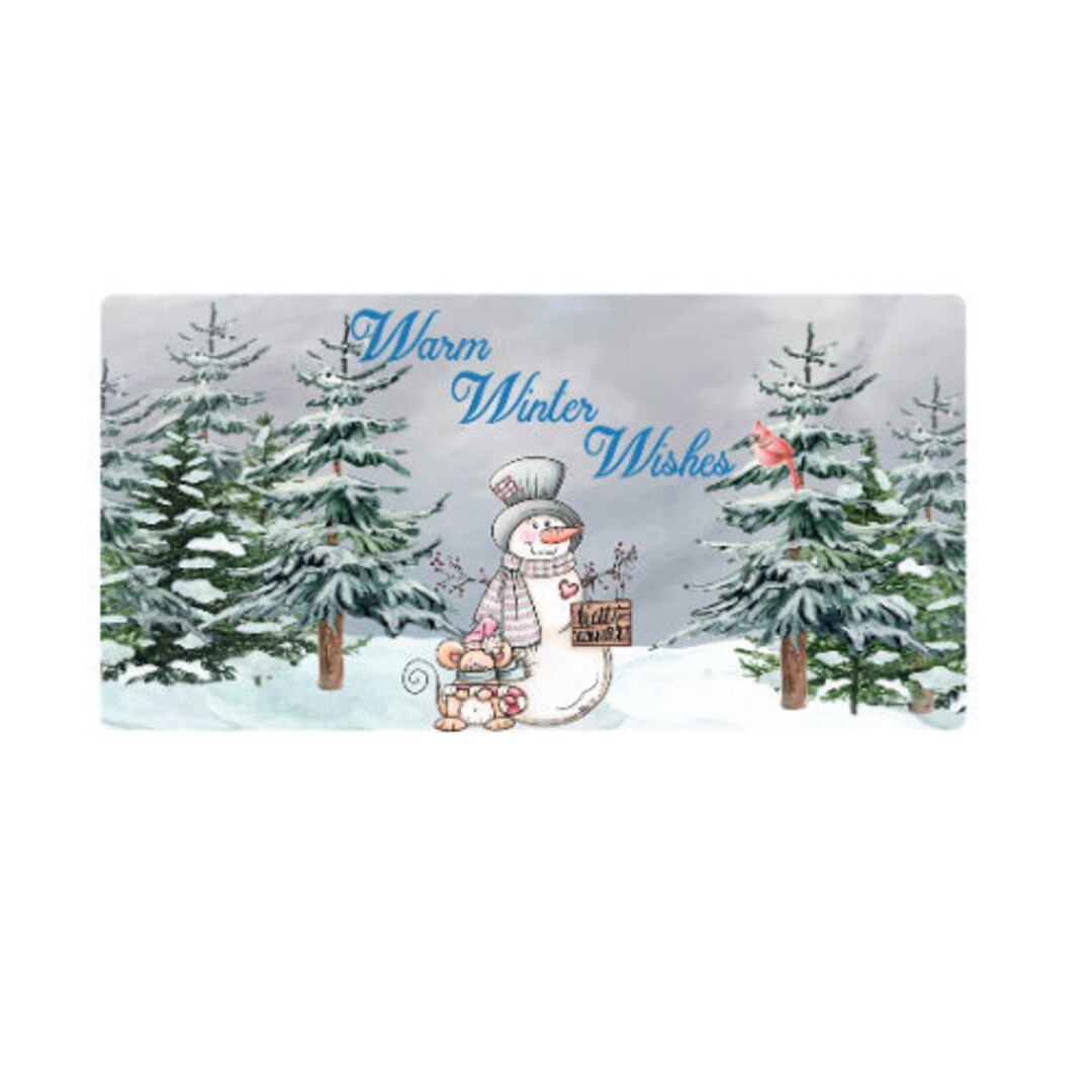 Warm Winter Wishes Christmas Wreath Attachment, Christmas Sign, Merry ...