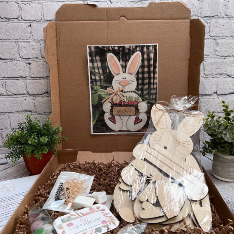 DIY Easter Bunny Wood Cut Outs DIY Wood Kits Paint Party - Etsy