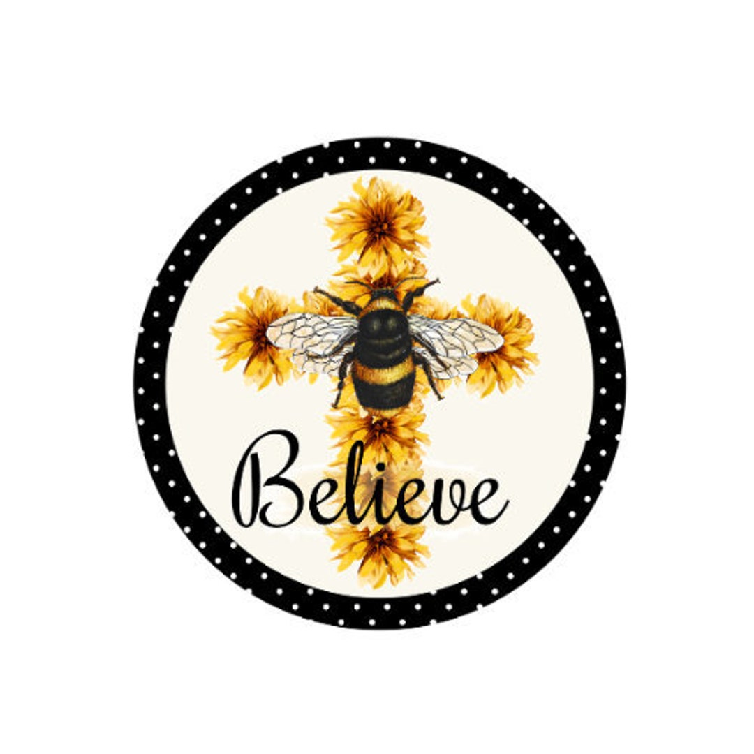 Bee Wreath Sign, Bee Lieve Welcome Sign, Sunflowers and Bee Spring Sign ...