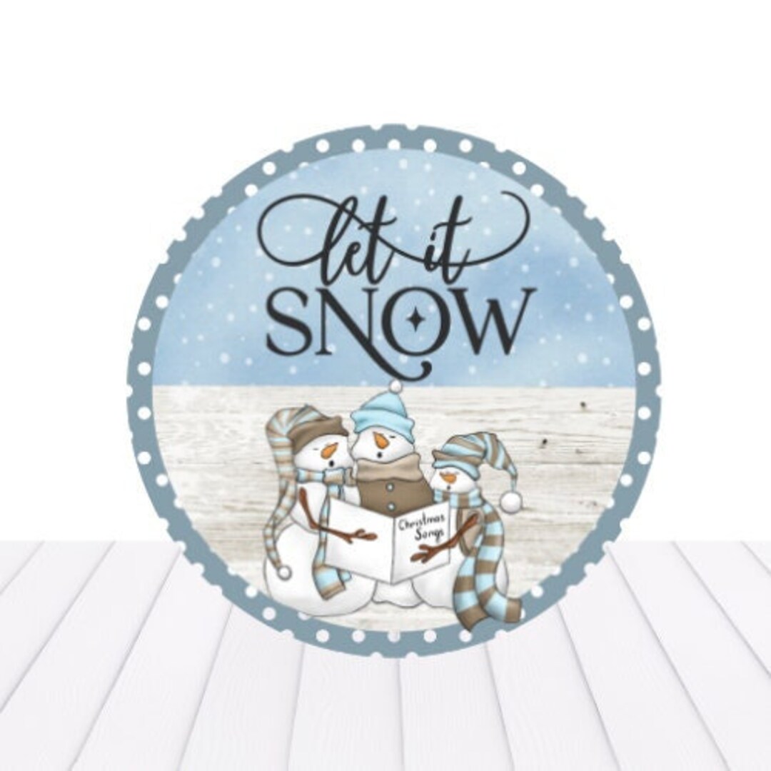 Let It Snow Metal Sign, Wreath Sign, Wreath Attachment, Christmas Sign ...